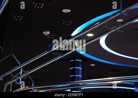 Picture of the gravity sled in SpaceLab, a space-themed restaurant ...