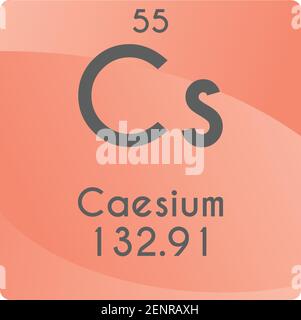 Symbol and electron diagram for Caesium Stock Vector Image & Art - Alamy