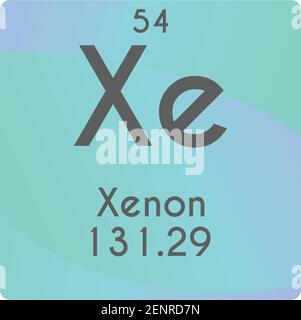 Xe Xenon Chemical Element Periodic Table. Single vector illustration ...