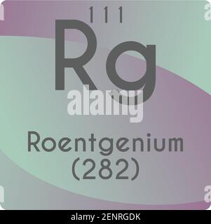 Roentgenium chemical element. Chemical symbol with atomic number and ...