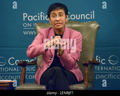 Panelist Maria Ressa, founder of the Philippine website Rappler and a ...