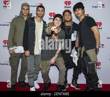 The Latin American boy band CNCO (members: Christopher Vélez, Richard ...