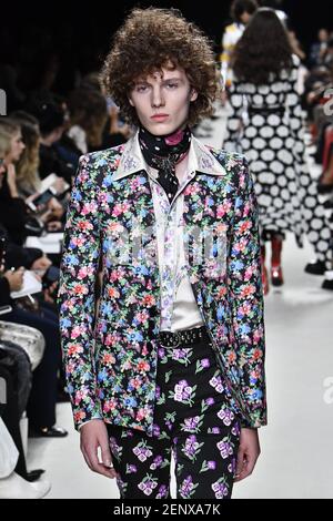 Daan Duez walking on the runway Coach Fashion Show during New York ...