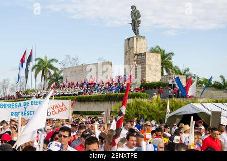 May Day Celebration In Che Guevara Monument, Santa Clara, Cuba Stock ...