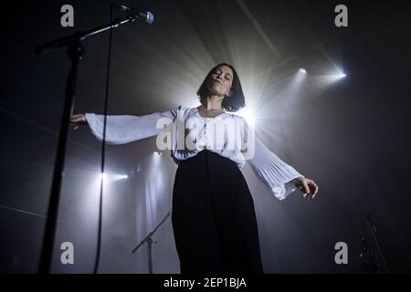 The pop music singer and songwriter, Margaux Sauvé performs live on ...