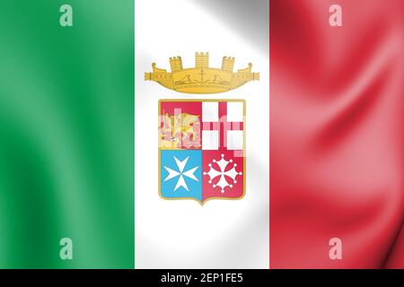 3D Naval Ensign of Italy. 3D Illustration Stock Photo - Alamy