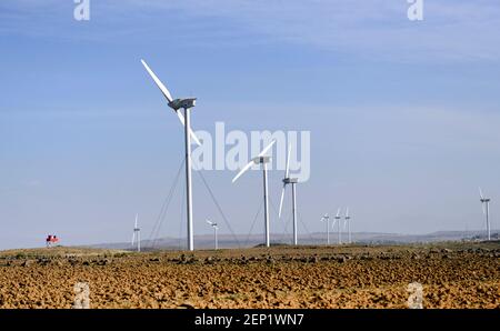 Ashegoda Wind Farm near Mekele, Tigray region, Ethiopia Stock Photo - Alamy