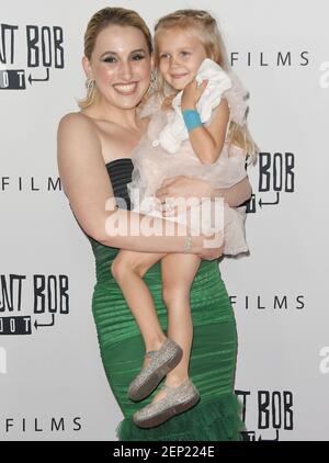(L-R) Jason Mewes, Daughter Logan Lee Mewes and Wife Jordan Monsanto at ...