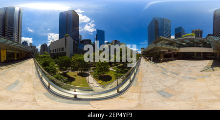 360° view of Manila, the capital of the Philippines with skyscrapers ...