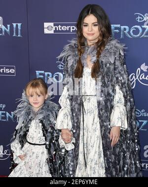(L-R). Gracie Teefey and Sister Selena Gomez arrives at Disney's FROZEN ...