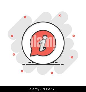 Vector cartoon information icon in comic style. Speech sign ...