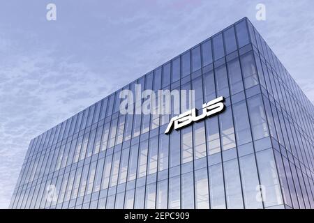 Taipei, Taiwan. February 18, 2021. Editorial Use Only, 3D CGI. Asus ...