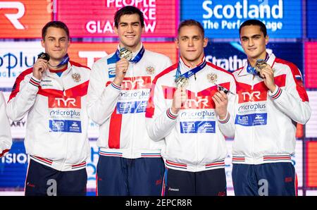 Team Russia Gold Medal 4x50 medley relay men Final Glasgow 08/12/2019 ...