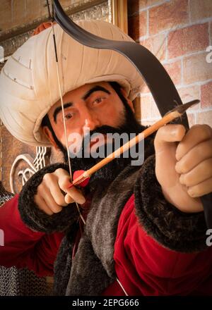 Ankara, Turkey - February 12 2021: Chariot with driver and archer Stock ...