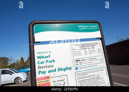 Pay and Display Car Park, Devizes, Wiltshire Stock Photo - Alamy