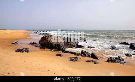 Monrovia Liberia Atlantic ocean beach trash pollution. Monrovia ...