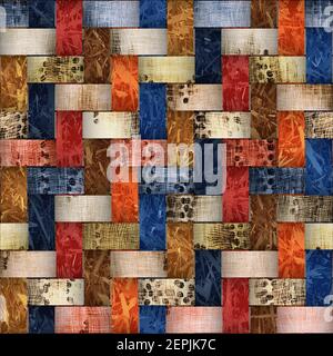 Seamless weave strip colorful ribbon pattern print Stock Photo - Alamy