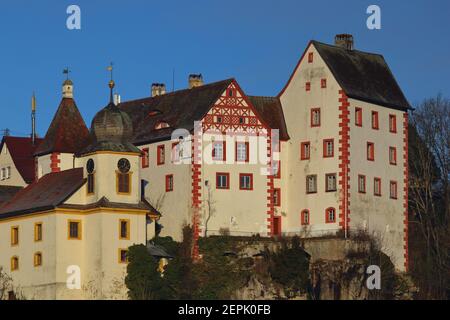 Scenic view of the castle in Egloffstein Stock Photo - Alamy
