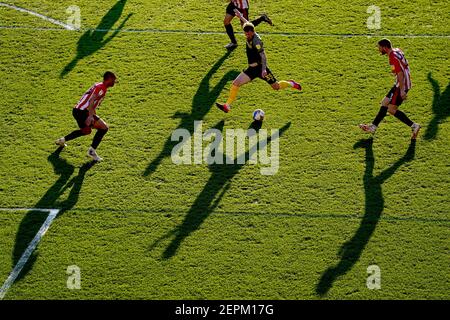 Stoke City's Josh Tymon shoots during the Sky Bet Championship match at ...
