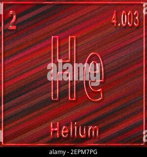 Helium He chemical element. Helium Sign with atomic number. Chemical 2 ...