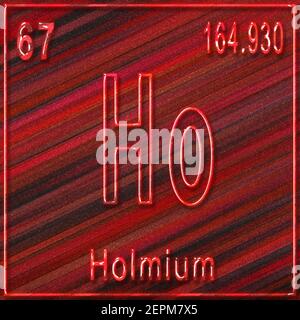 Holmium Ho chemical element. Holmium Sign with atomic number. Chemical ...