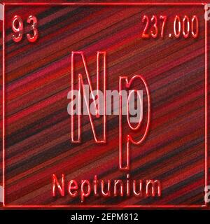 Neptunium Np chemical element. Neptunium Sign with atomic number ...