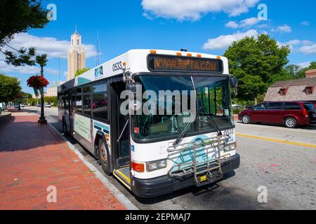 Pawtucket RIPTA Bus on Roosevelt Avenue in downtown Pawtucket, Rhode ...