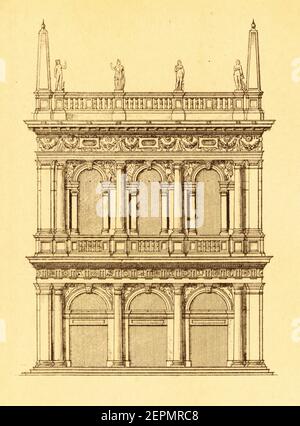Antique illustration of Biblioteca Marciana, a library in Venice ...