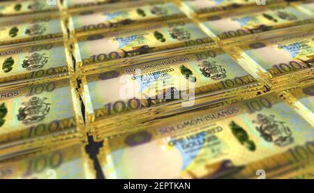 Money of Solomon Islands. Dollar bills. SBD banknotes. 10 Tok. Business ...