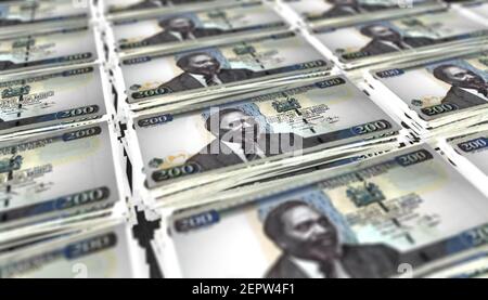 Money of Kenya. Kenyan shilling bills. KES banknotes. 100 shillings ...