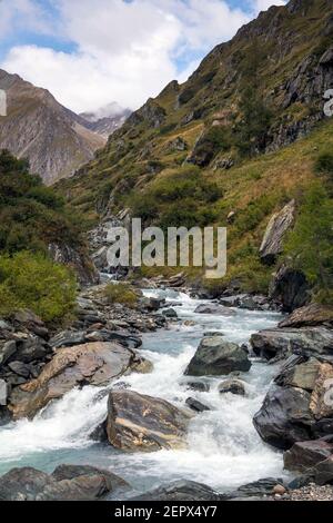Austria, Tyrol, East Tyrol, Umbaltal, Isel (river), mountain stream ...