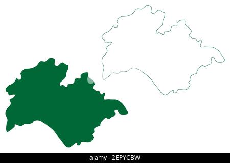 Karbi Anglong district (Assam State, Republic of India) map vector ...