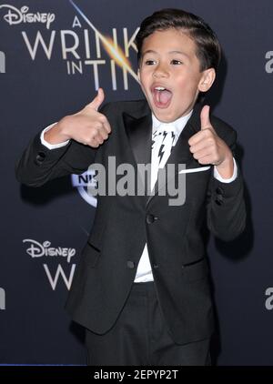 Deric McCabe arrives at the world premiere of "A Wrinkle in Time" at ...