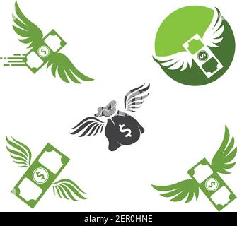 money wings logo icon vector illustration design Stock Vector Image ...