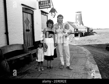 MARK HATELEY WITH WIFE BEVERLEY AND CHILDREN EMMA (3) AND LUCY (9MTHS ...