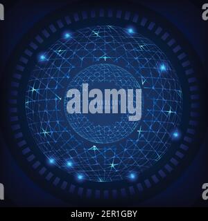 Chemistry molecular connection. Internet technology communication ...