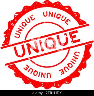 Grunge red unique word round rubber seal stamp on white background Stock Vector Image & Art - Alamy
