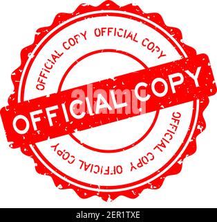 Grunge red official copy word square rubber seal stamp on white background Stock Vector Image ...