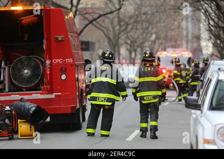 First responders work the scene of an explosion in Comstock Park, Mich ...