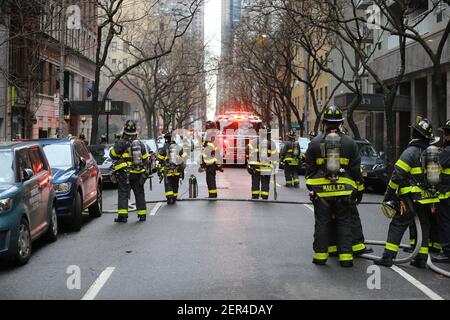 First responders work the scene of an explosion in Comstock Park, Mich ...