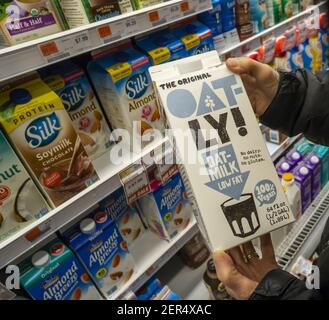 Oatly Oat Milk half gallon Stock Photo - Alamy