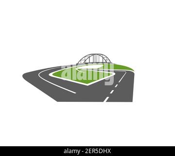 road junction icon vector intersection roads symbol for graphic design ...