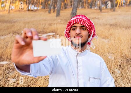Arabic man enjoying being outdoor Stock Photo - Alamy