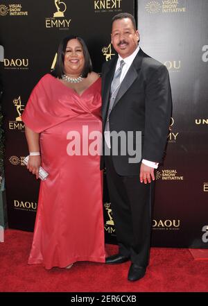 Dana Cutler (L) and Keith Cutler at the 2018 Daytime Emmy Awards held ...