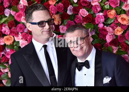 (L-R) Devlin Elliott and Nathan Lane attend the 72nd Annual Tony Awards ...