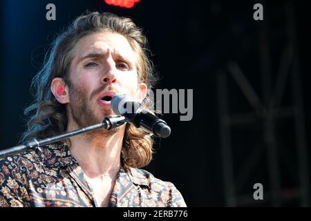 Sean Scanlon, lead singer of US Indie pop band Smallpools performs on ...