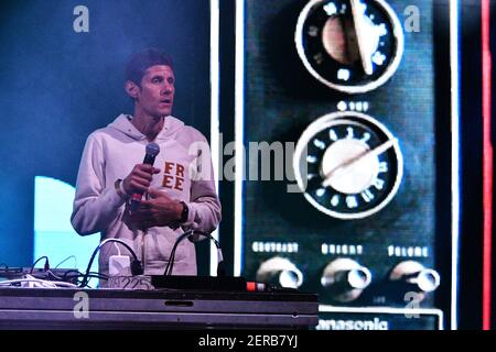 The Beastie Boys on stage in concert at T In The Park music festival ...