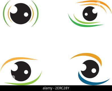 Branding Identity Corporate Eye Care vector logo design Stock Vector ...