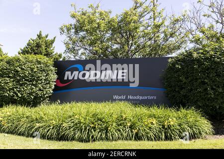 A logo sign outside of the headquarters of The Modine Manufacturing ...