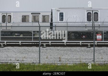 Recently built 7000-series WMATA Metro rail cars outside of the ...